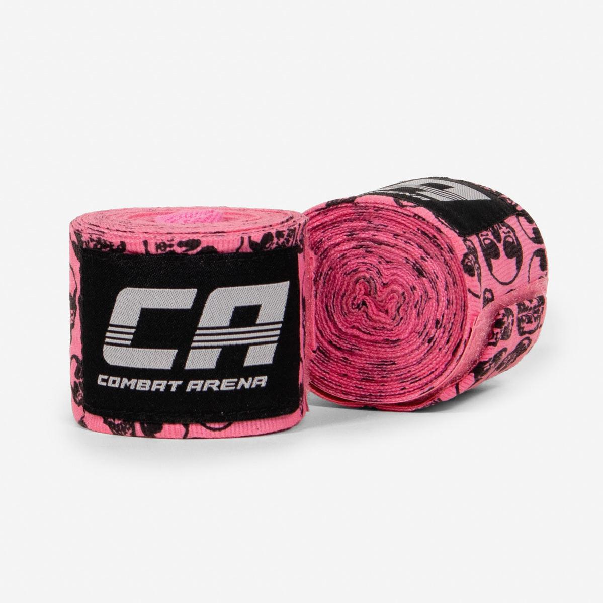 Hand wraps Combat Arena Pink Skulls 3.5 meters - Combat Arena