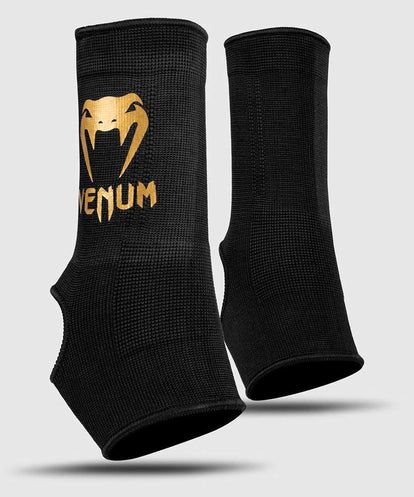 Mens Shin Pads Venum Kontact Gel 3.0 Kneepads - Black/Gold Kickboxing ...