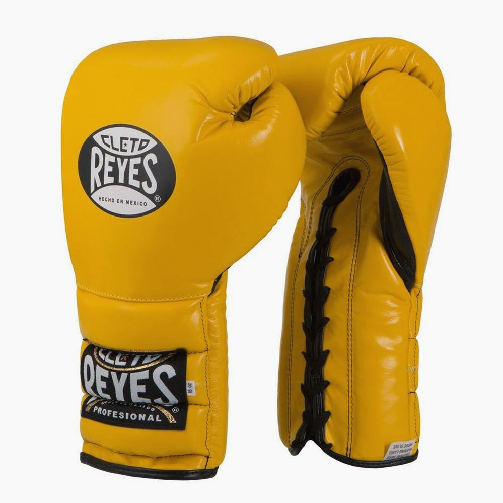 Boxing gloves Cleto Reyes Traditional Training CE4 Yellow with Laces ...