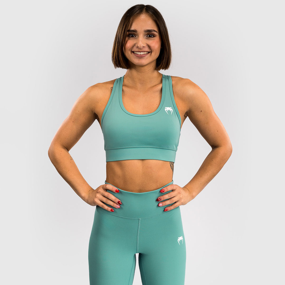 Sports bra Venum Essential Aqua green - Sports bra – Combat Arena