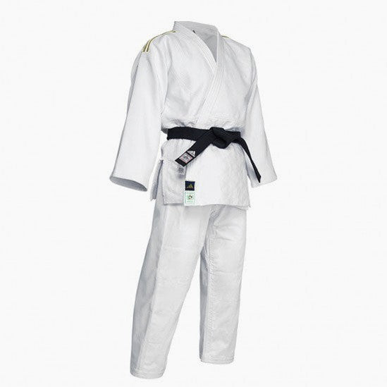 Judogi Adidas J730 Champion IJF gold stripes - CombatArena.net – Combat Arena