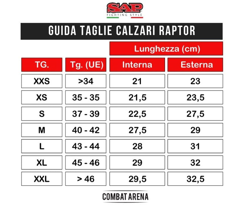 Foot protections SAP Raptor 2.0 from Kick Boxing - CombatArena.net ...